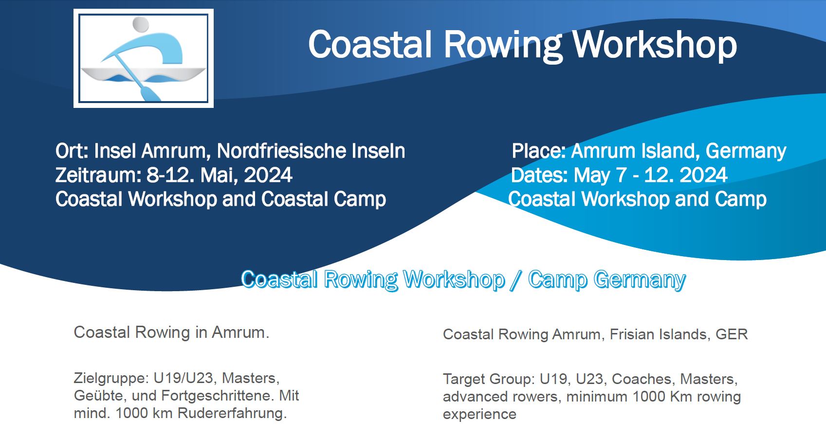 Coastal Rowing Workshop, advanced rowing, Save the Date – Coastal Boats